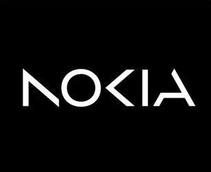 Nokia logo brand phone symbol white design Vector Image