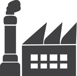 Factory icon simple clean sign symbol Royalty Free Vector