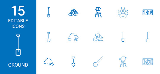 7 ground icons Royalty Free Vector Image - VectorStock