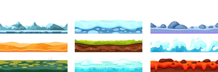 Ice with snow desert sheet sea water Royalty Free Vector