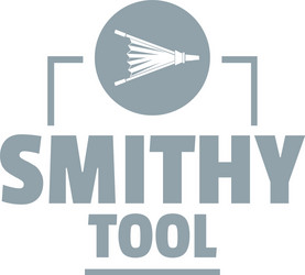Smithy logo simple gray style Royalty Free Vector Image