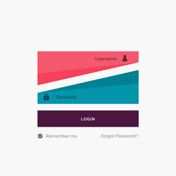 User login authentication page of website Vector Image