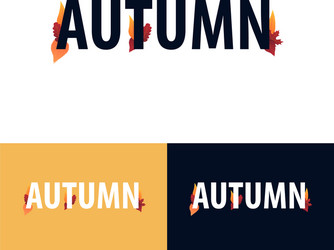 Autumn fall logo and emblem Royalty Free Vector Image
