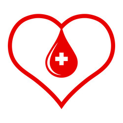 Blood transfusion logo Royalty Free Vector Image