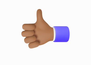 Like hand gesture the thumb is raised up hand Vector Image