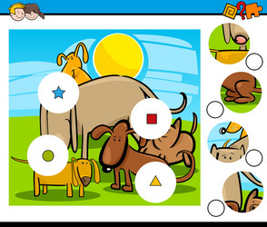 Match the picture matching game educational game Vector Image