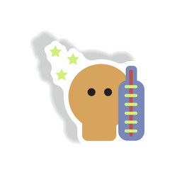 Paper sticker various symptoms Royalty Free Vector Image