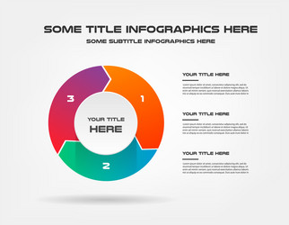 Infographic business pie chart for 3 options step Vector Image