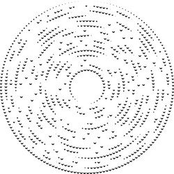 Radial radiating element concentric centripetal Vector Image