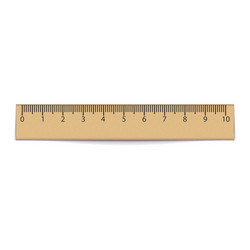 Realistic plastic ruler with measurement scale Vector Image