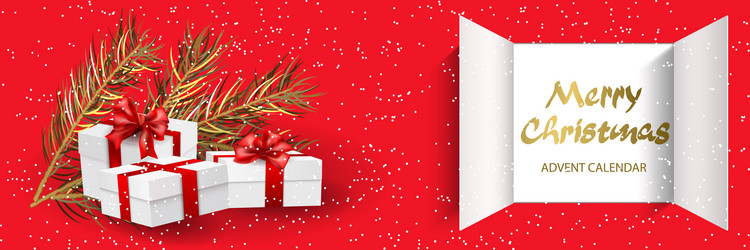 Advent calendar doors opening Royalty Free Vector Image