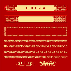 Chinese frame style collections design Royalty Free Vector