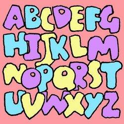 Handdrawn cartoon bold font modern grunge Vector Image