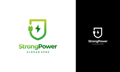 Safe energy logo template strong power logo Vector Image