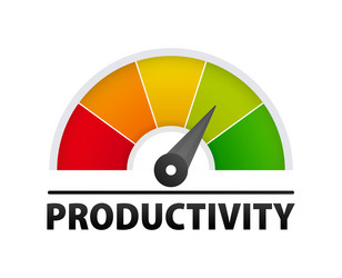 Productivity level meter economy and financial Vector Image
