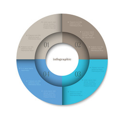 Modern round design template for infographics Vector Image