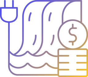 Safe hydro power icon hand icon with water drop Vector Image