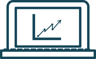 Infographic increase arrow line style icon Vector Image
