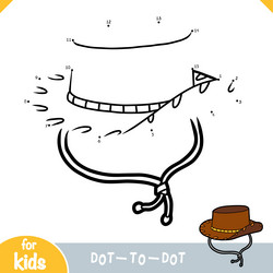 Numbers game education dot to dot game bowler hat Vector Image