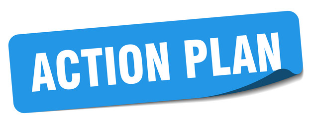 Action required sticker label Royalty Free Vector Image