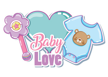 Baby love card Royalty Free Vector Image - VectorStock