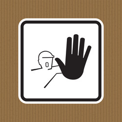 Do not enter before being allowed Royalty Free Vector Image