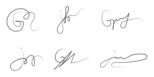 Fictitious handwritten signature isolated Vector Image
