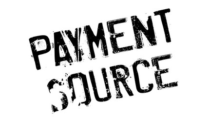 Payment source rubber stamp Royalty Free Vector Image