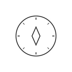 Compass line icon navigation symbol Royalty Free Vector