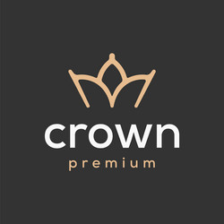 Elegant crown logo icon design Royalty Free Vector Image