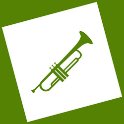 Musical instrument trumpet sign colorful Vector Image