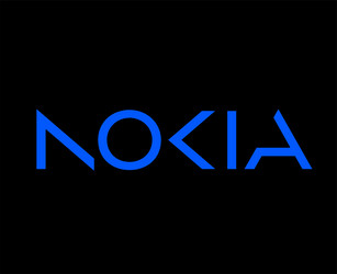 Nokia logo brand phone symbol white design Vector Image