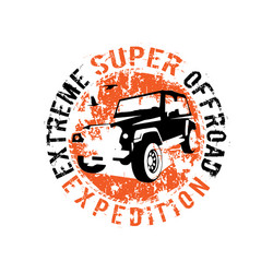 Off-road expedition logo Royalty Free Vector Image