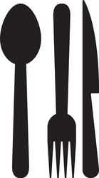 Realistic 3d golden fork knife and spoon Vector Image