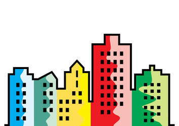 Town color Royalty Free Vector Image - VectorStock