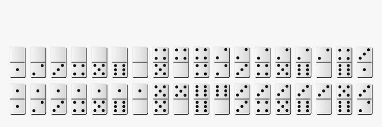 Creative domino full set isolated on white Vector Image