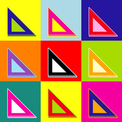 Ruler sign pop-art style Royalty Free Vector Image