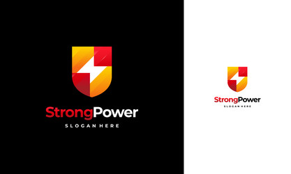 Safe energy logo template strong power logo Vector Image
