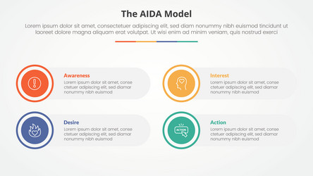 Aida marketing model infographic concept Vector Image