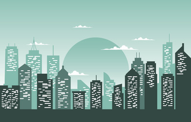City building construction cityscape skyline Vector Image