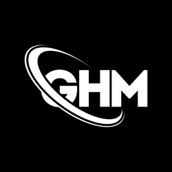 Ghm logo letter design Royalty Free Vector Image