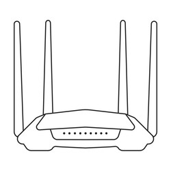 Router iconoutline logo isolated on white Vector Image