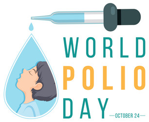 World polio day typography design Royalty Free Vector Image