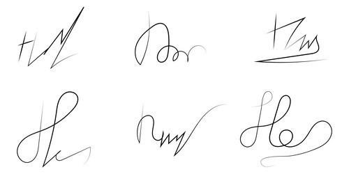 Fictitious handwritten signature isolated Vector Image