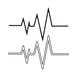 Heart beat pulse line hospital Royalty Free Vector Image