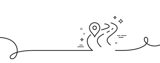 Journey line icon road path sign continuous Vector Image
