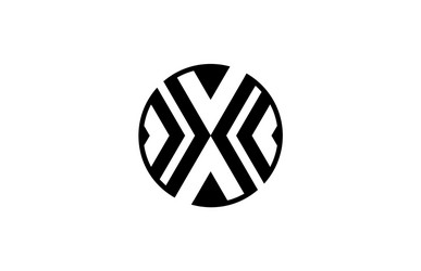 X linear minimalism square rectangle logogram Vector Image