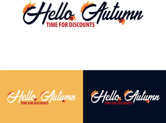 Autumn fall logo and emblem Royalty Free Vector Image