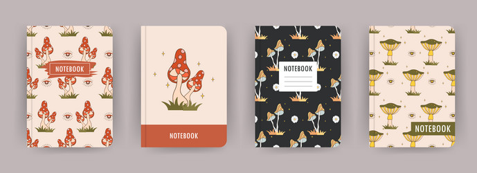 Cover page notebook collection templates Vector Image