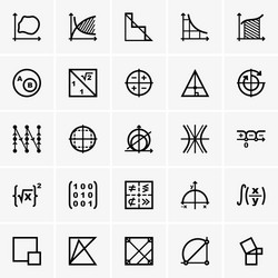 Math icon set Royalty Free Vector Image - VectorStock